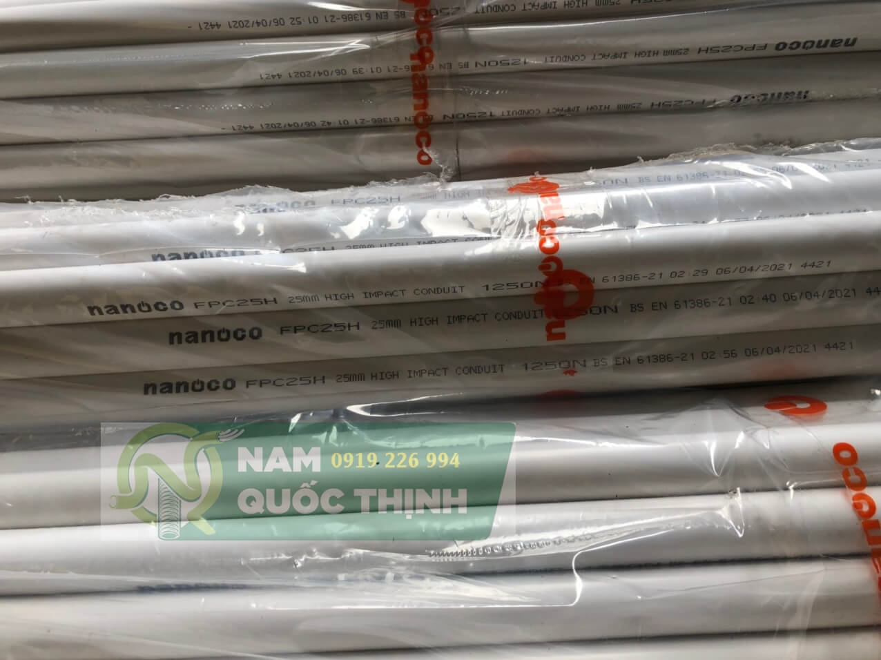 Ống Luồn Dây Điện PVC D25 Nanoco Heavy Duty 1250N